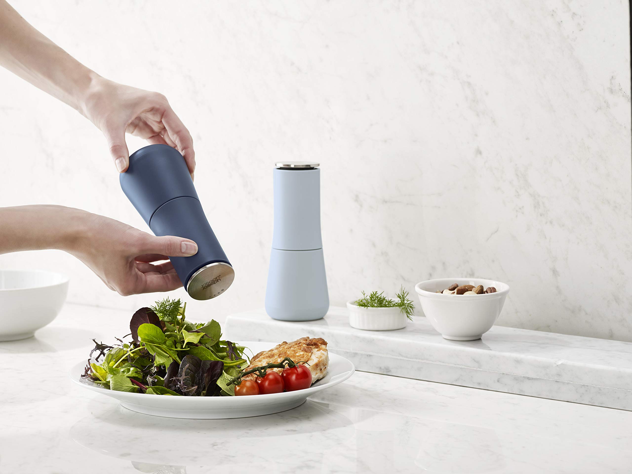 Joseph Joseph Milltop Non-Spill Salt & Pepper Mill Set-Editions (Sky), Regular
