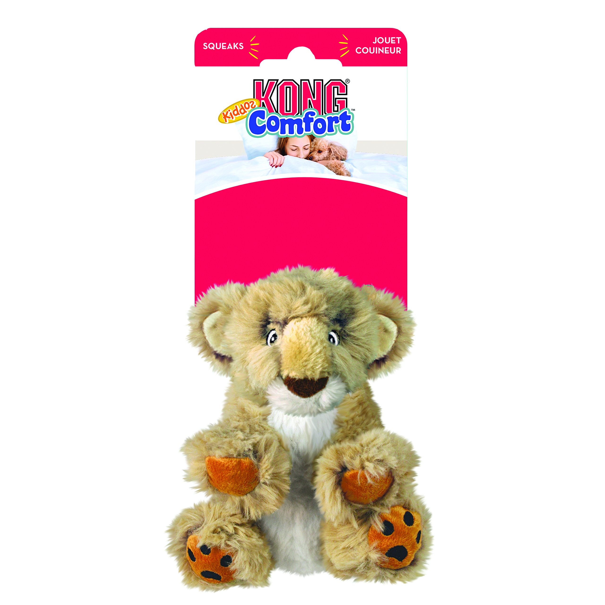 KONG - Shakers Honkers Duck and Comfort Kiddos Lion - Floppy Plush for Tug and Fetch - for Large Dogs