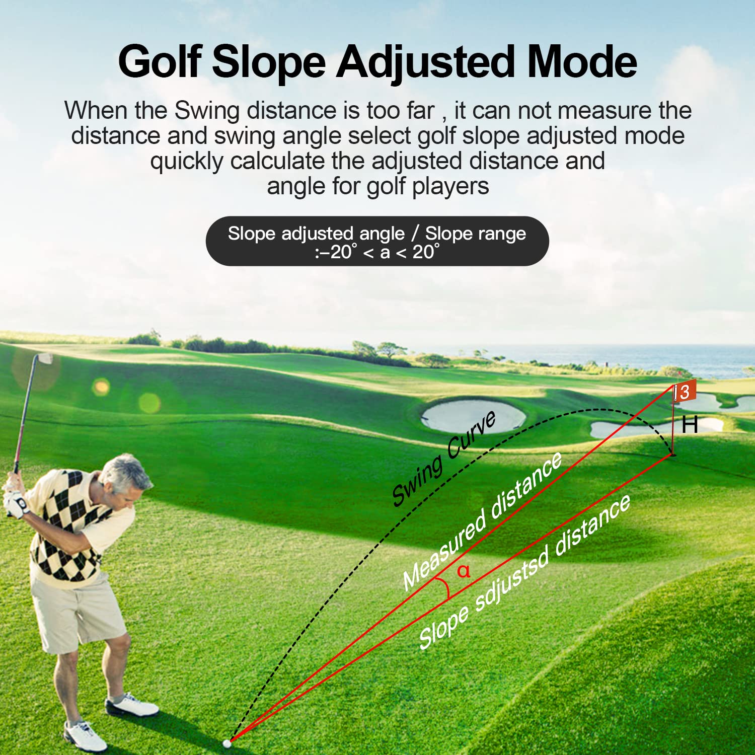 MESTEK Golf/Hunting Rangefinder 660 Yards Slope Laser Range Finder with 6X Magnification, Flag Pole Locking Vibration Rangefinder, Distance Speed Angle Measuring, Accurate & Clear Reading for Golfers