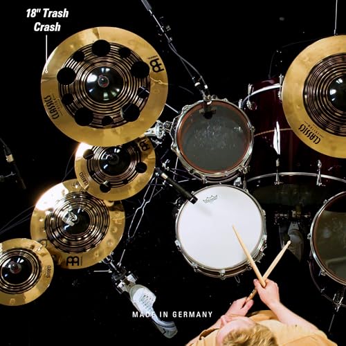 Meinl Cymbals Classics Custom Dual 18" Trash Crash Cymbal for Drum Set, Dark/Brilliant β Made in Germany β B12 Bronze, 2-Year Warranty (CC18DUTRC)