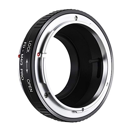 K&F Concept Lens Mount Adapter Compatible for Canon FD Lens to Micro Four Thirds M43 Olympus Pen and Panasonic Lumix Cameras Reflective Paint