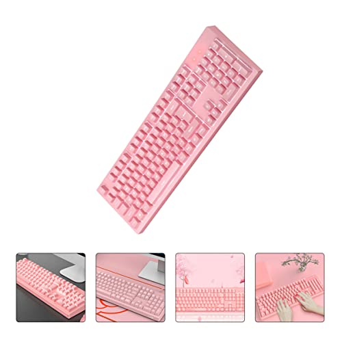 SOLUSTRE Mechanical Keyboard Computer Gifts Mechanical Gaming Keyboard Mechanical Touch Keyboard RGB LED Keyboard Wired Keyboard with LED Light Colorful Keyboard Pc Controller