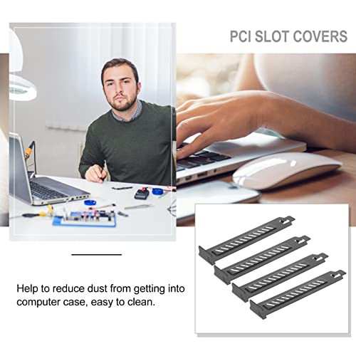 SOLUSTRE Pc Case Pc Pc Pc Stainless Steel PCI Slot Cover Hard Steel Filter Blanking Plate System Slot Blanking Panel Black RGB Computer RGB Computer Case