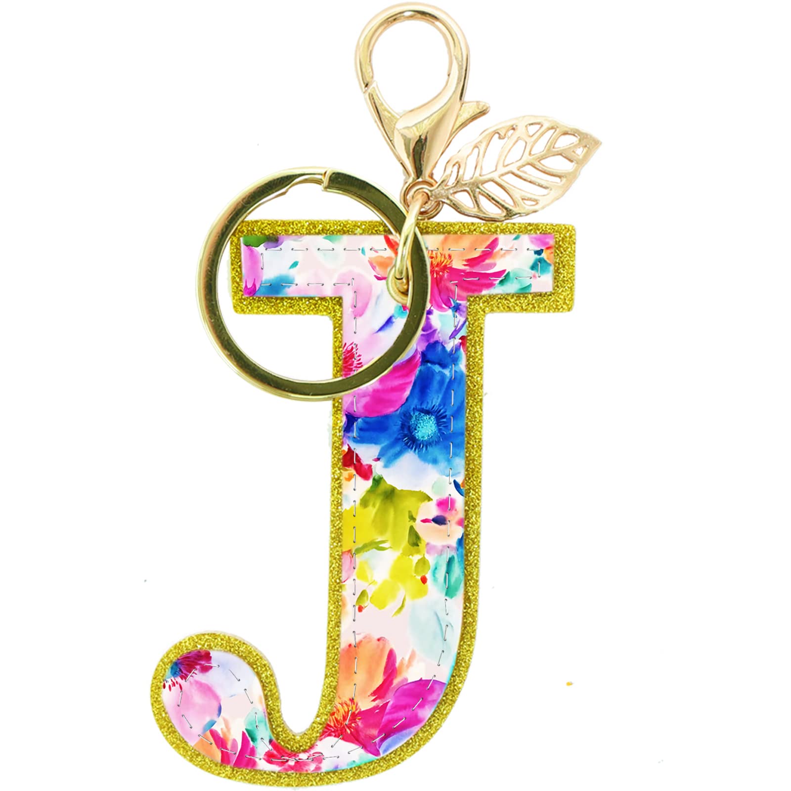 Melissazuly Trendy Alphabet Initial Keychain for Women, Stylish Letter Keychain Handbag Charm