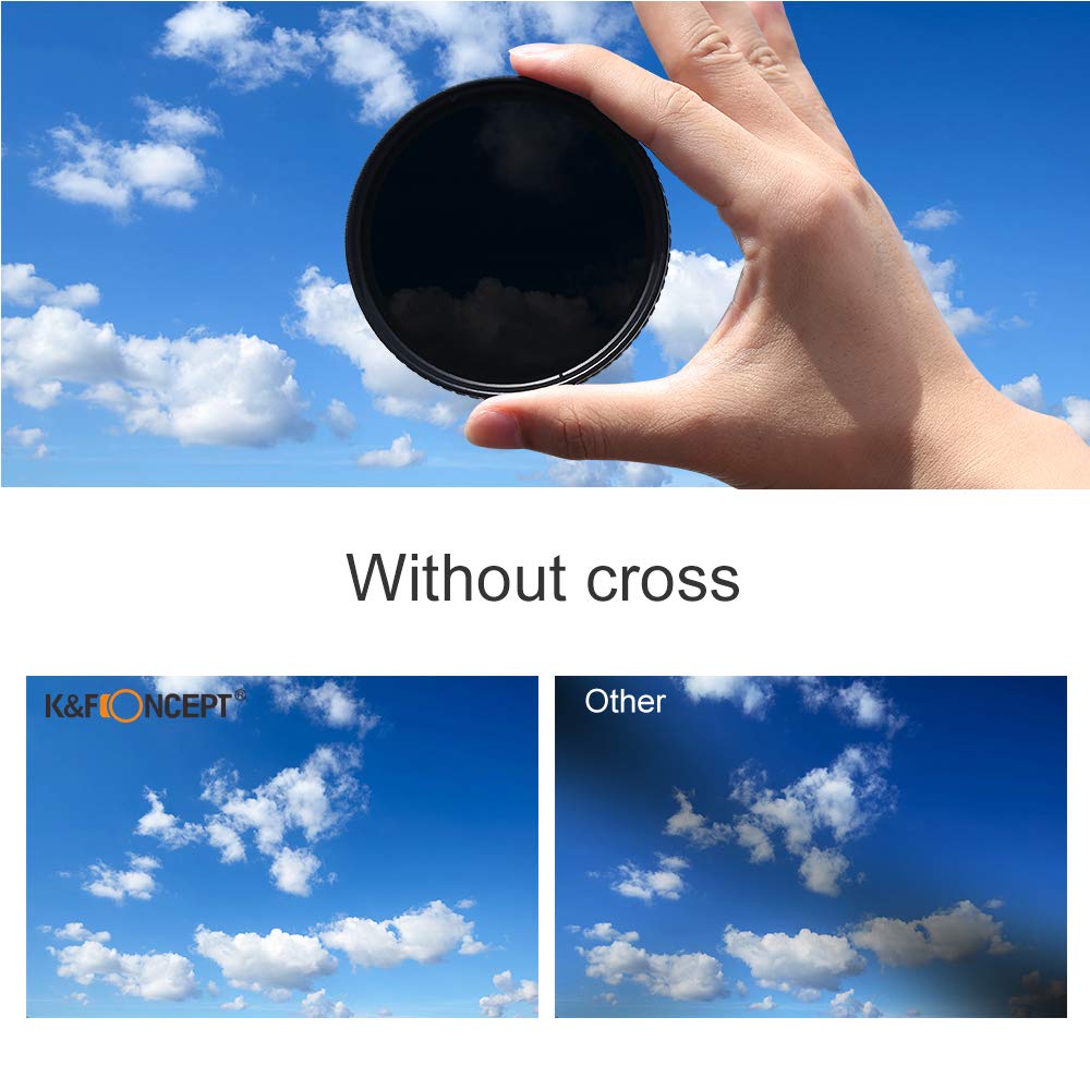 K&F Concept 72mm ND Filter Ultra-Thin Adjustable Variable Neutral Density ND Filter Fader ND2-ND32 for Camera Lens Compatible with Canon