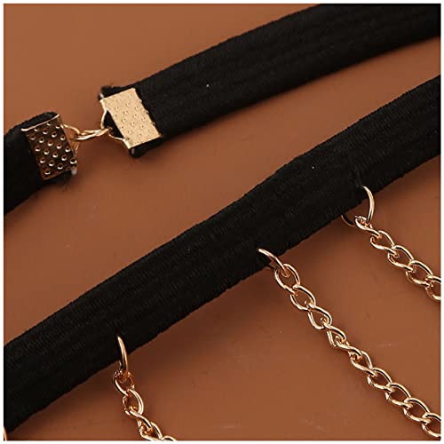 Multi-layers Leg Chain Jewelry Summer Beach Leg Chain Stretchy Thigh Chain Bikini Body Accessories Jewelry for Women (Gold)