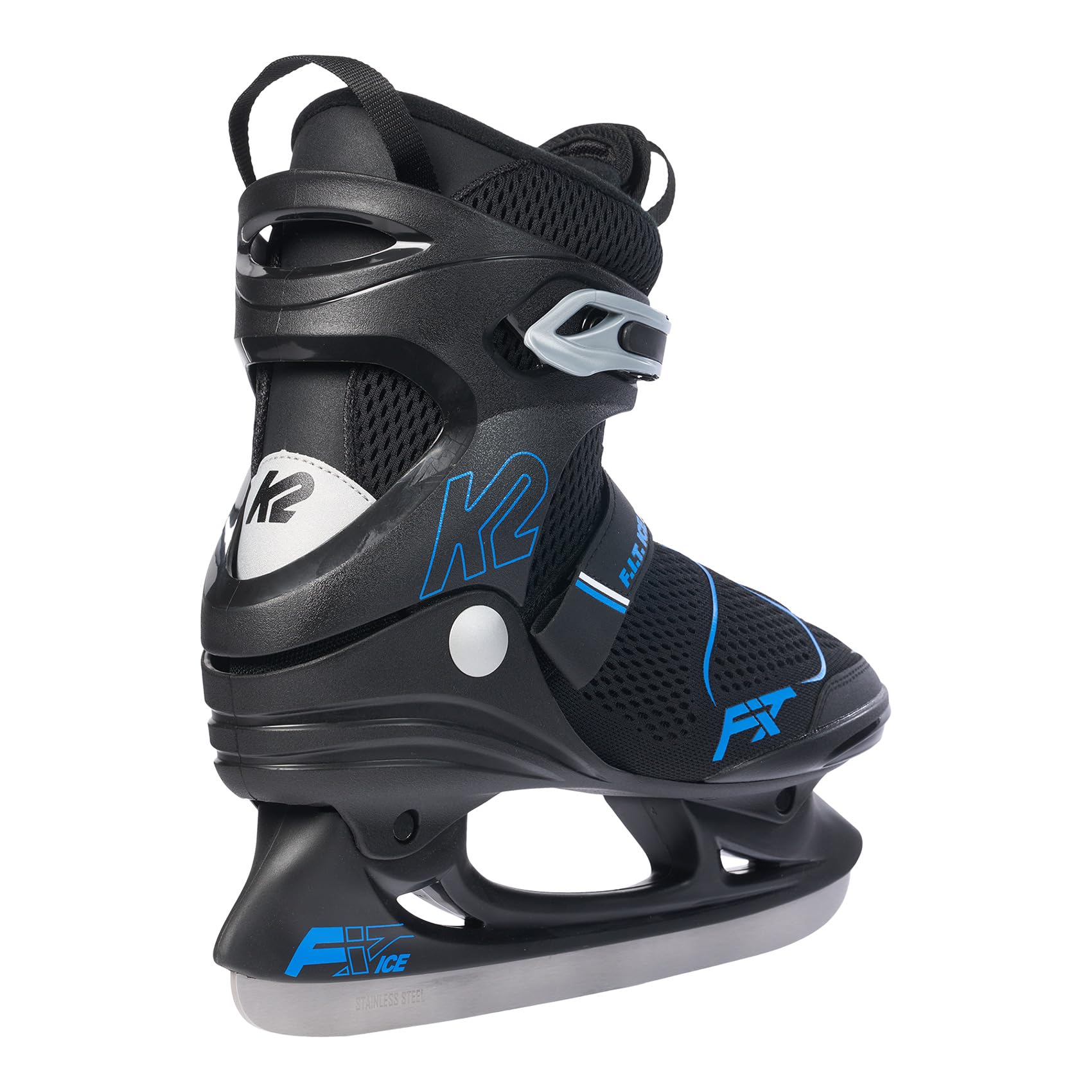 K2 F.I.T Ice Pri Mens Ice Skates (Black/Gray, 9.0)