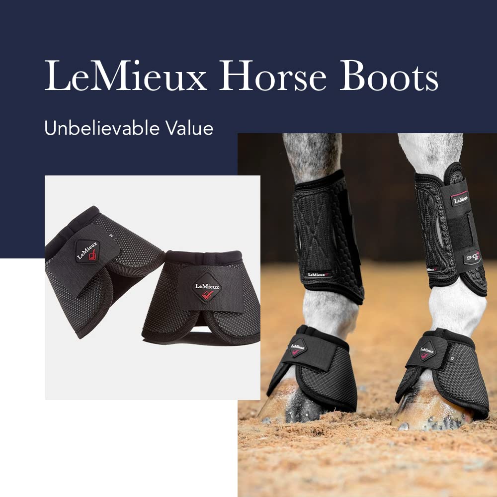 LeMieux Rubber Bell with Fleece Overreach Horse Boots - Protective Gear and Training Equipment - Equine Boots, Wraps & Accessories (Black - XLarge)