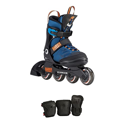 K2 Skate Youth Raider Pro Pack Inline Skates, Blue/Orange
