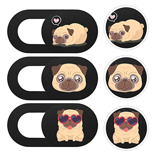 SOLUSTRE Webcam Cover Webcam Cover Camera Cover 3Pcs Laptop Camera Laptop Camera Cover Slide Screen Camera Cover Web Camera Cover Cover Cartoon Pug Webcam Cover Camera Cover Computer Camera