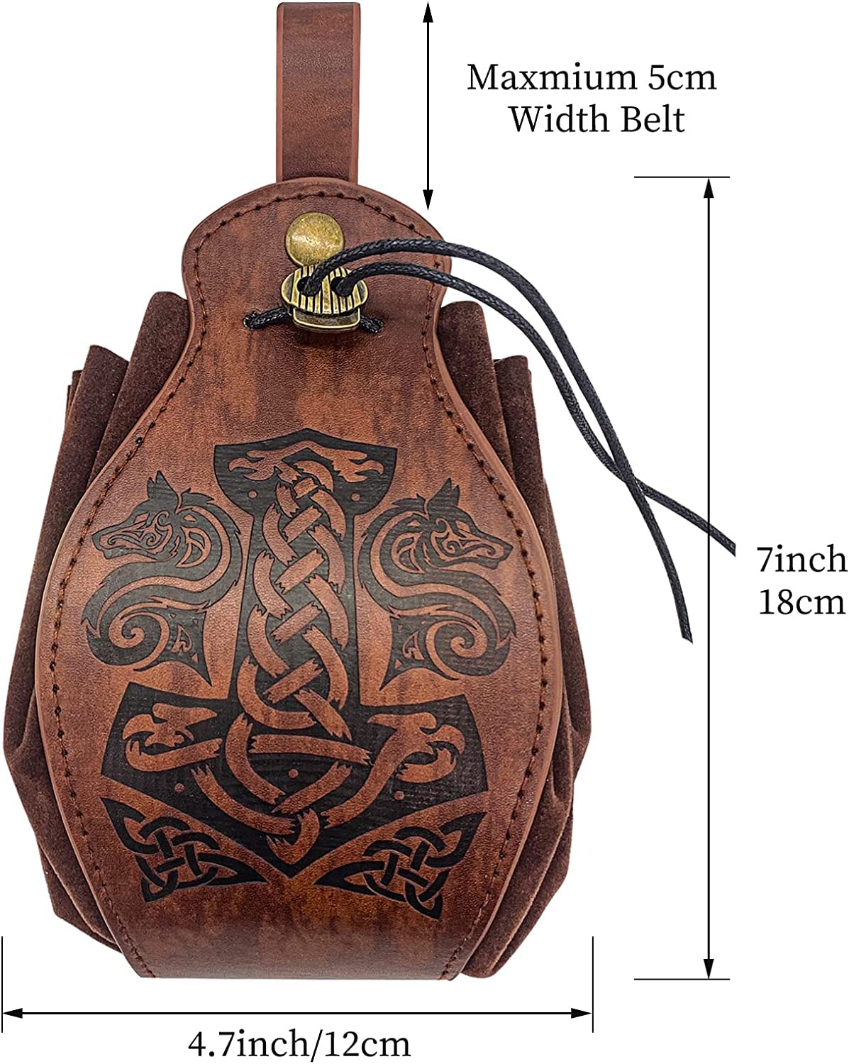 Portable Dice Tray,DND ,Dungeons and Dragons dice bag for Roleplaying Game and Other Uses (Wolf Head)