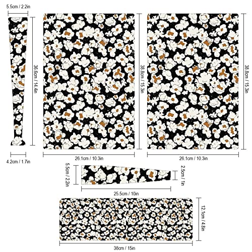 Popcorn Night Sky Full Protective Skin Cover Design Wrap Decal Sticker Compatible with PS5 Digital Edition Console and Controller