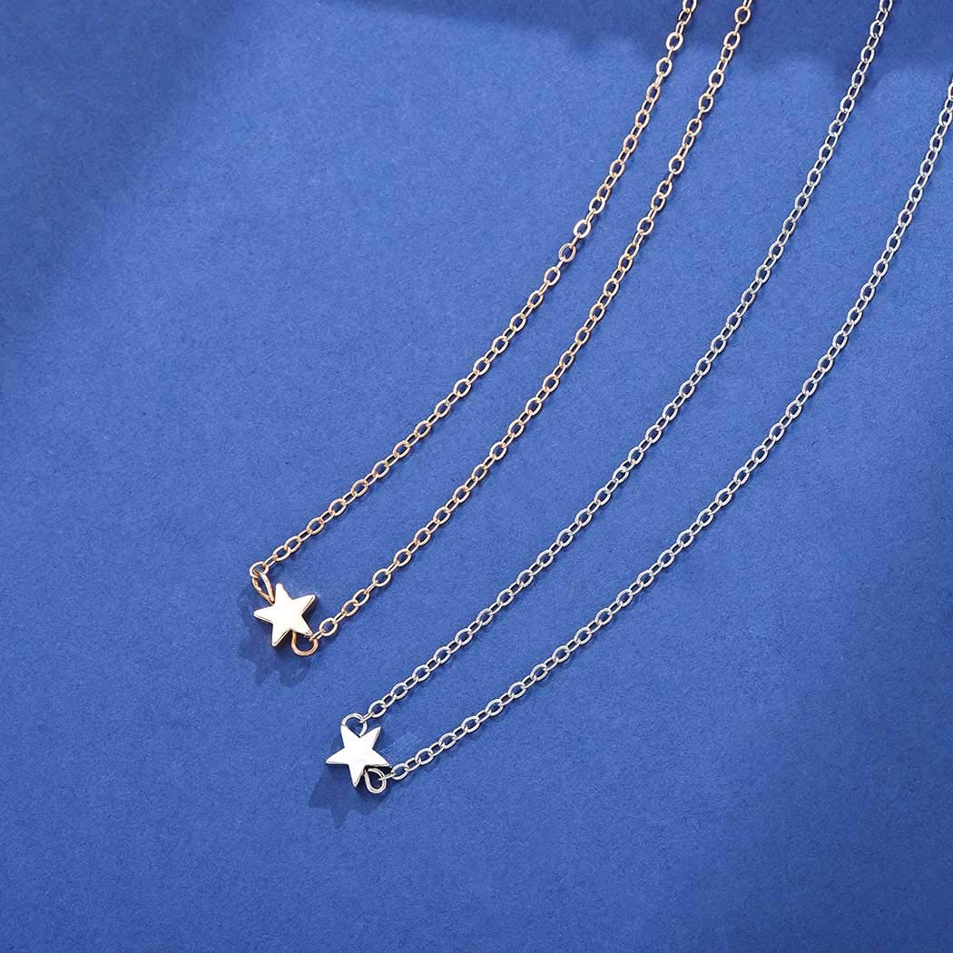 Jozape Simple Bikini Waist Belly Silver Star Body Chain for Women and Girls