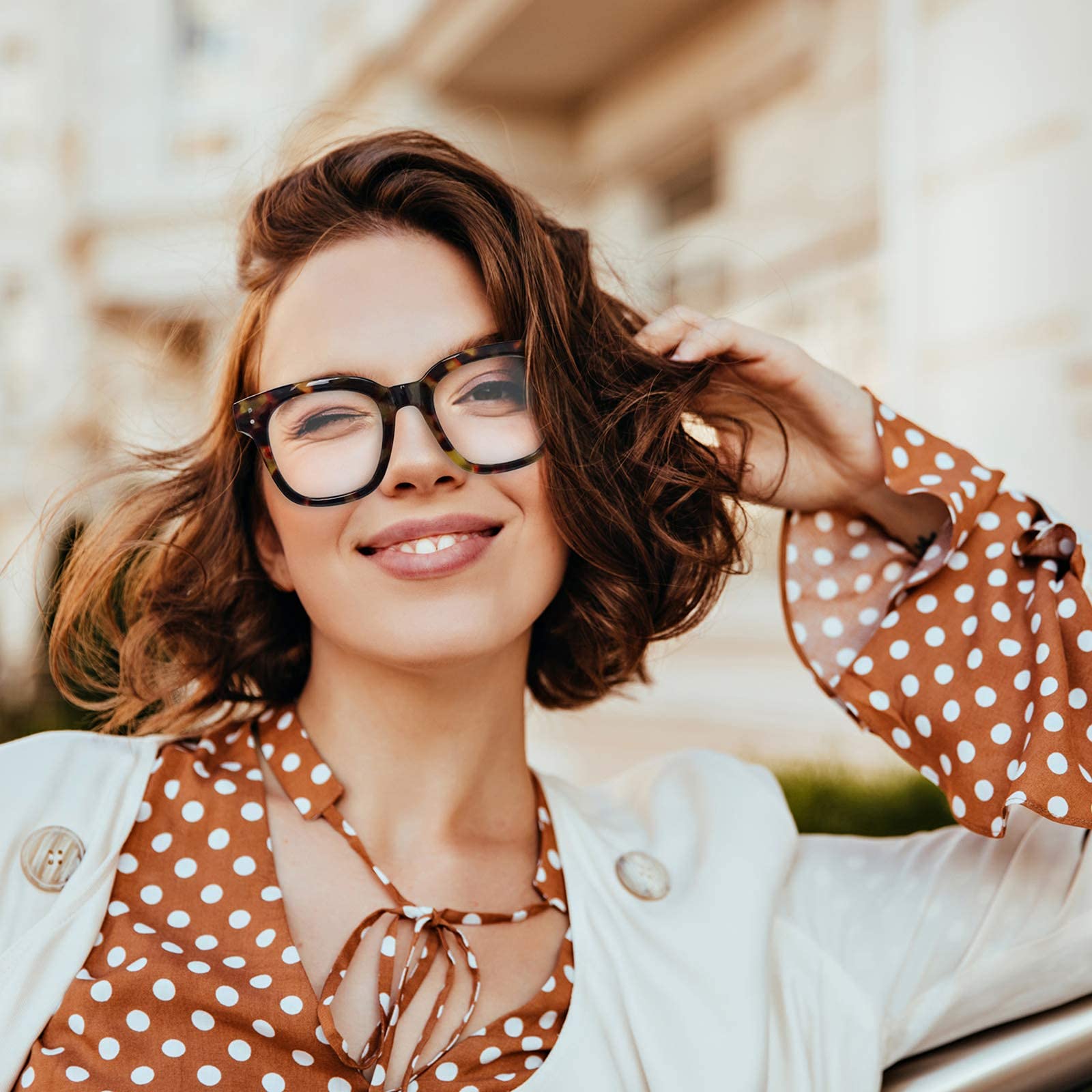 Madison Avenue Women Blue Light Glasses,Oversize Blue Light Glasses for Women, Anti Eyestrain & UV Protection Computer Eyeglasses