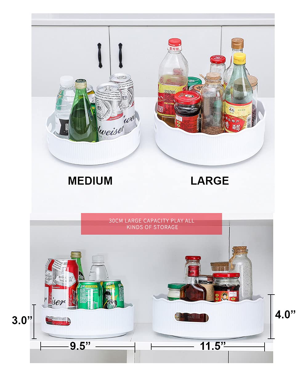 Lazy Susan Countertop Turntable. Kitchen Pantry Cabinet Rotating Organizer. Spice Storage Rack. Bathroom Vanity Shelf Table