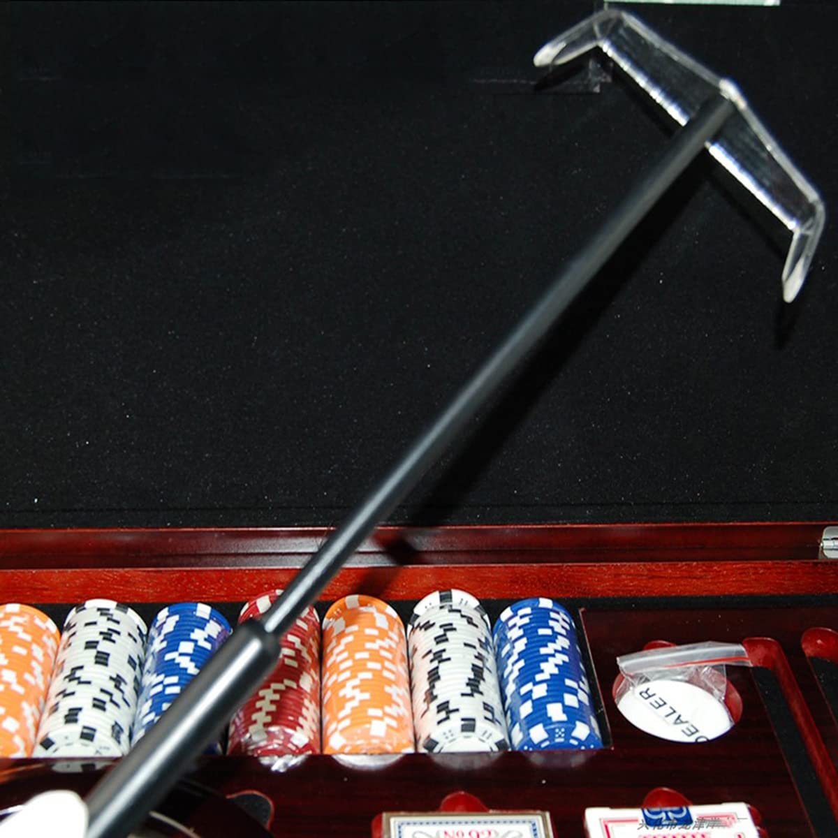 Russian Roulette Wheel Set Table Game Props for Game Night Essential, Sweepstakes Roulette with Wood Box, Play Mat,Steel Ball, Chip Hook, Dice, Poker