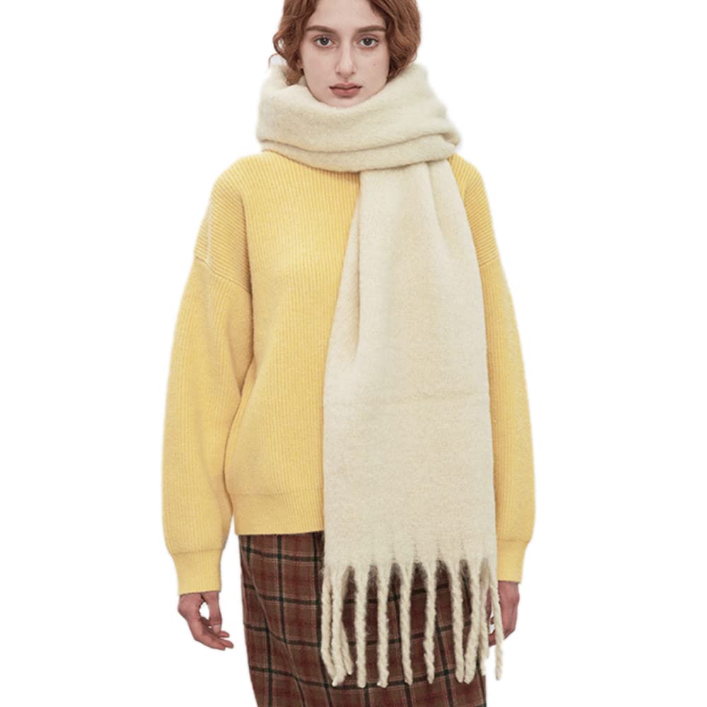 OUNIYA Premium Large Chunky Scarf Colorful Cashmere Feel Oversized Scarves Blanket Soft Big Wool Thick Winter Warm Women