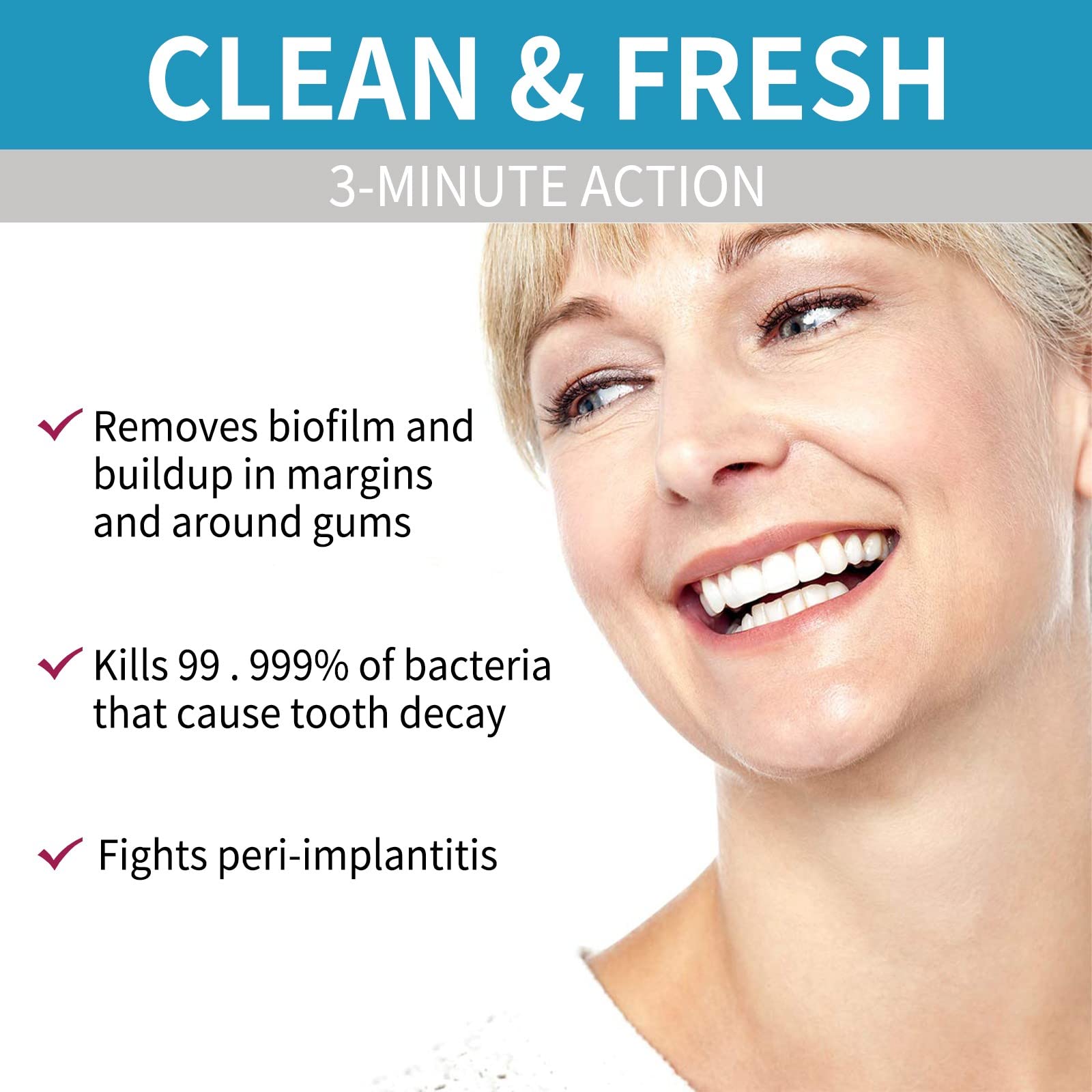 to Faced Denture Cleaner Oral Cleaning Care Fresh Breath Removing Stains Whitening Dentures Cleaning Teeth Whitening Teeth 30ml Wedding Lip Balm (Pink-A, One Size)