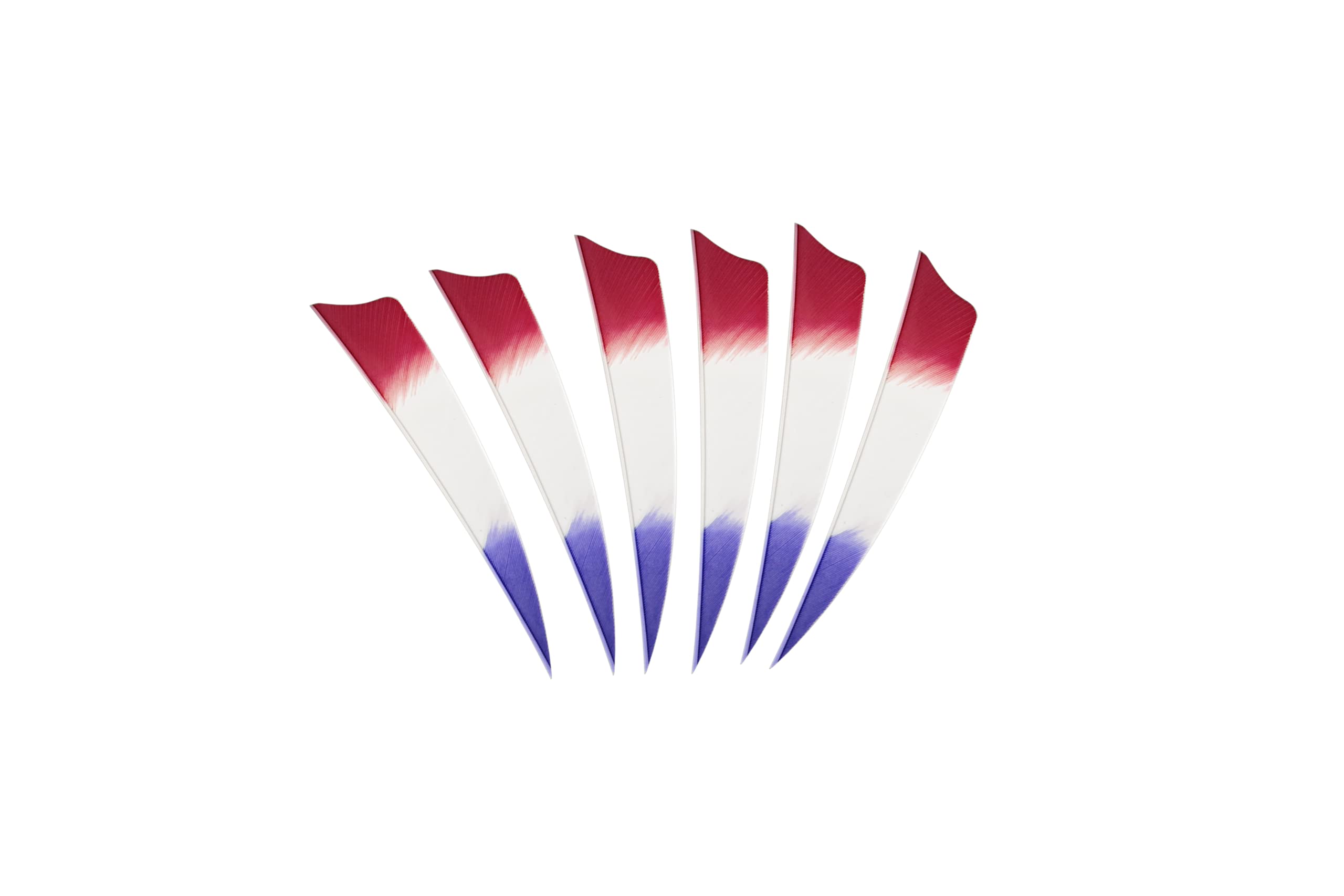 MILUWOND 4 Inch Shield Three Color Arrow Feather Fletching Vanes Right Wing for Archery Arrow(50 Pack)