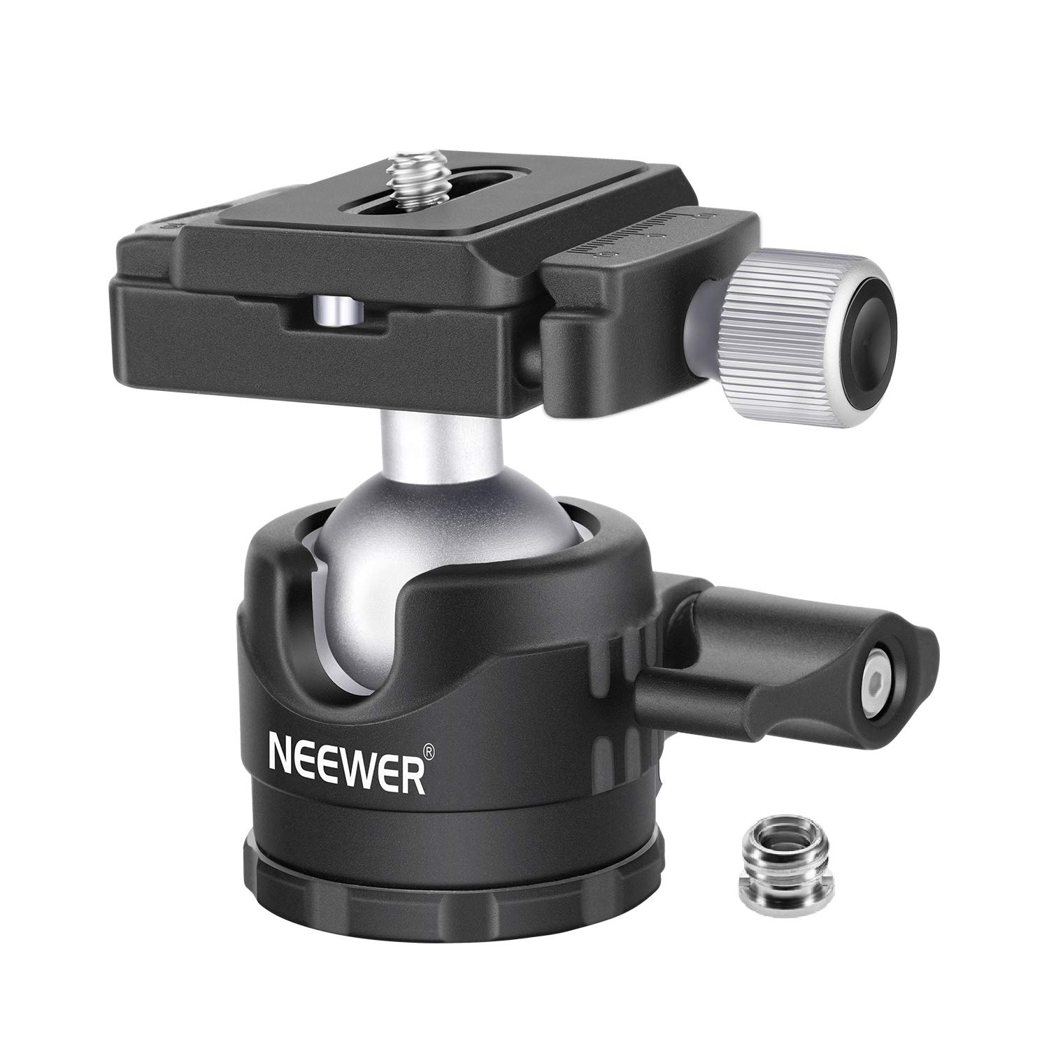 NEEWER 28mm Low Profile Tripod Ball Head 360° Panoramic Rotating with 1/4" Arca Type Quick Release Plate and Bubble Level for DSLR Cameras Tripods Monopods Slider, Max Load: 5kg/11lb