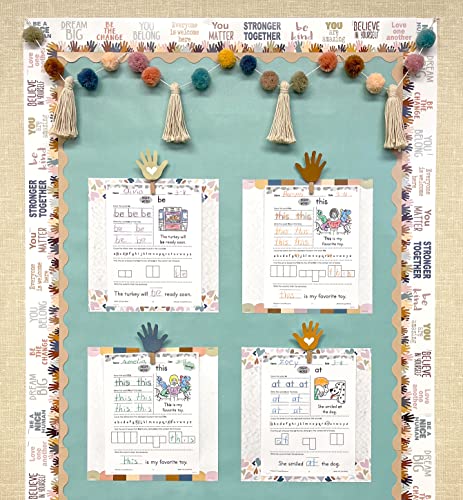 Teacher Created Resources Everyone is Welcome Helping Hands Straight Border Trim (TCR7124)