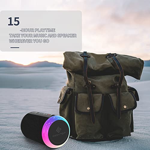 Portable Bluetooth Speakers Wireless Waterproof IPX7,Bluetooth Speakers with Lights,Speakers Bluetooth Wireless Loud with Bass,DSP TWS Pairing for 48W Stereo Bluetooth 5.1 Speaker Powerful Bass
