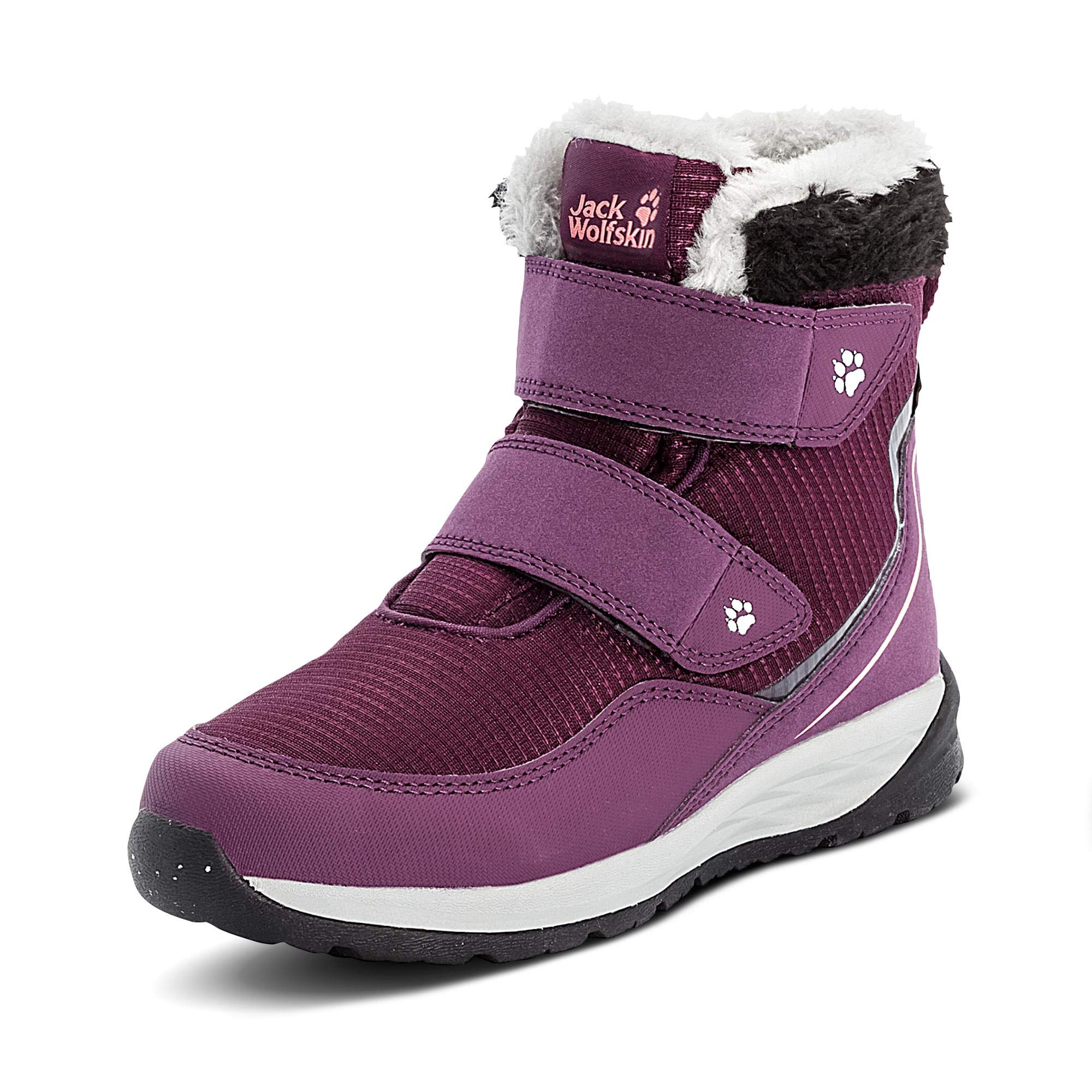 Jack Wolfskin Polar Wolf Texapore Mid Hiking Boots, Purple/Coral, 10 US Unisex Big Kid