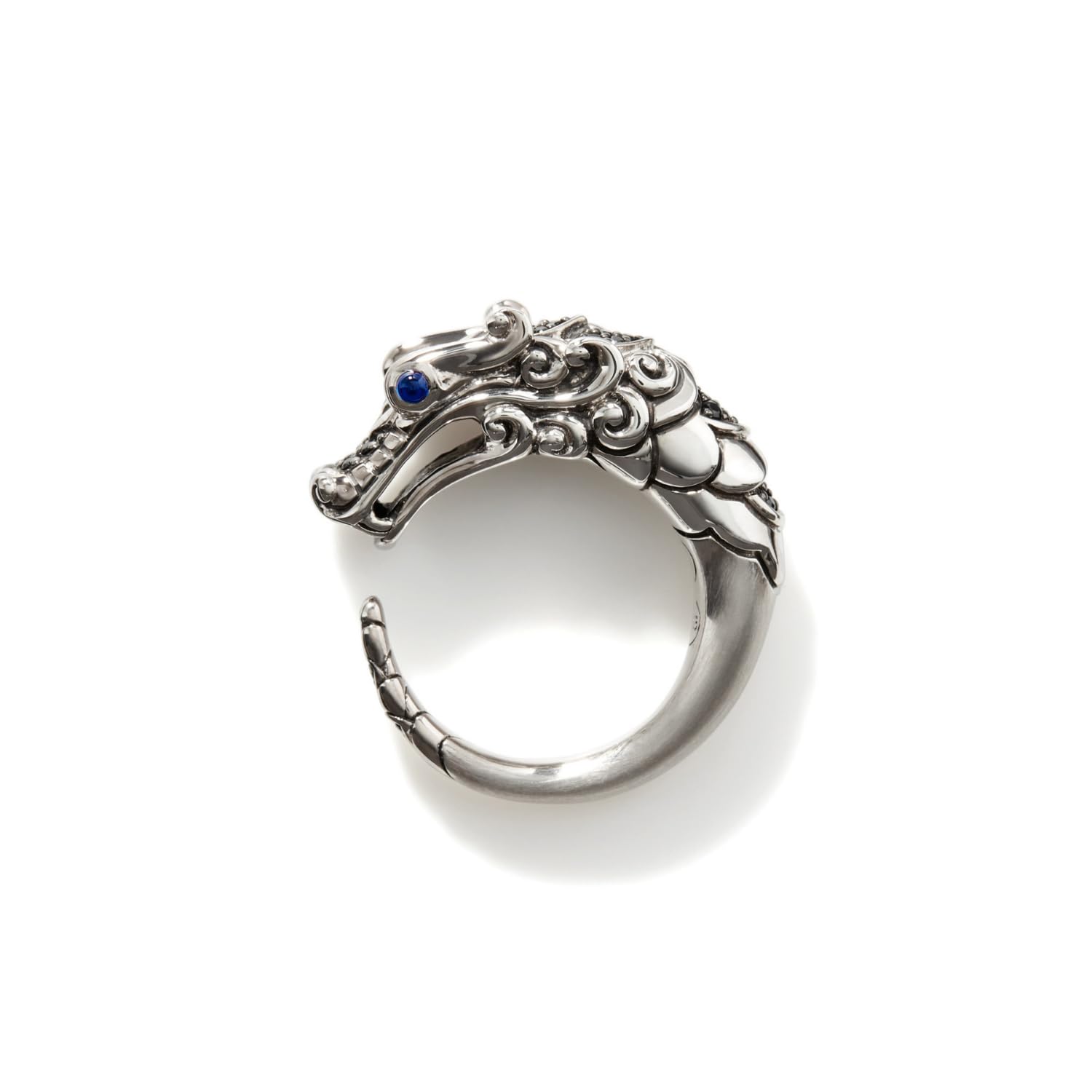 John Hardy "Legends Naga Sterling Silver Dragon Ring in Brushed Finish (7)
