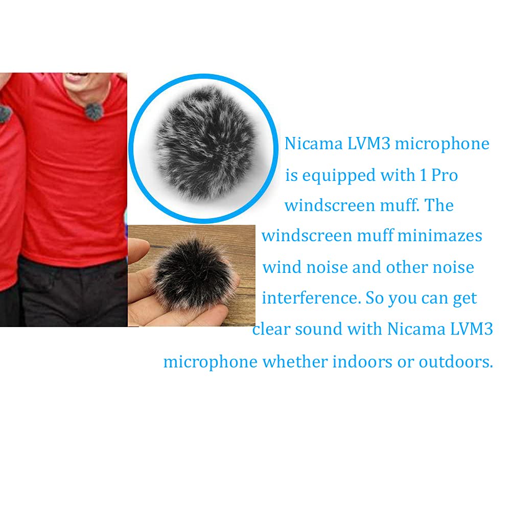 Nicama LVM1-XL XLR Lavalier Lapel Microphone for Audio Recorders Zoom H4n H5 H6 Tascam DR-40 DR-60D DR-70D DR-100 Mixer Camcorders Canon Sony Panasonic
