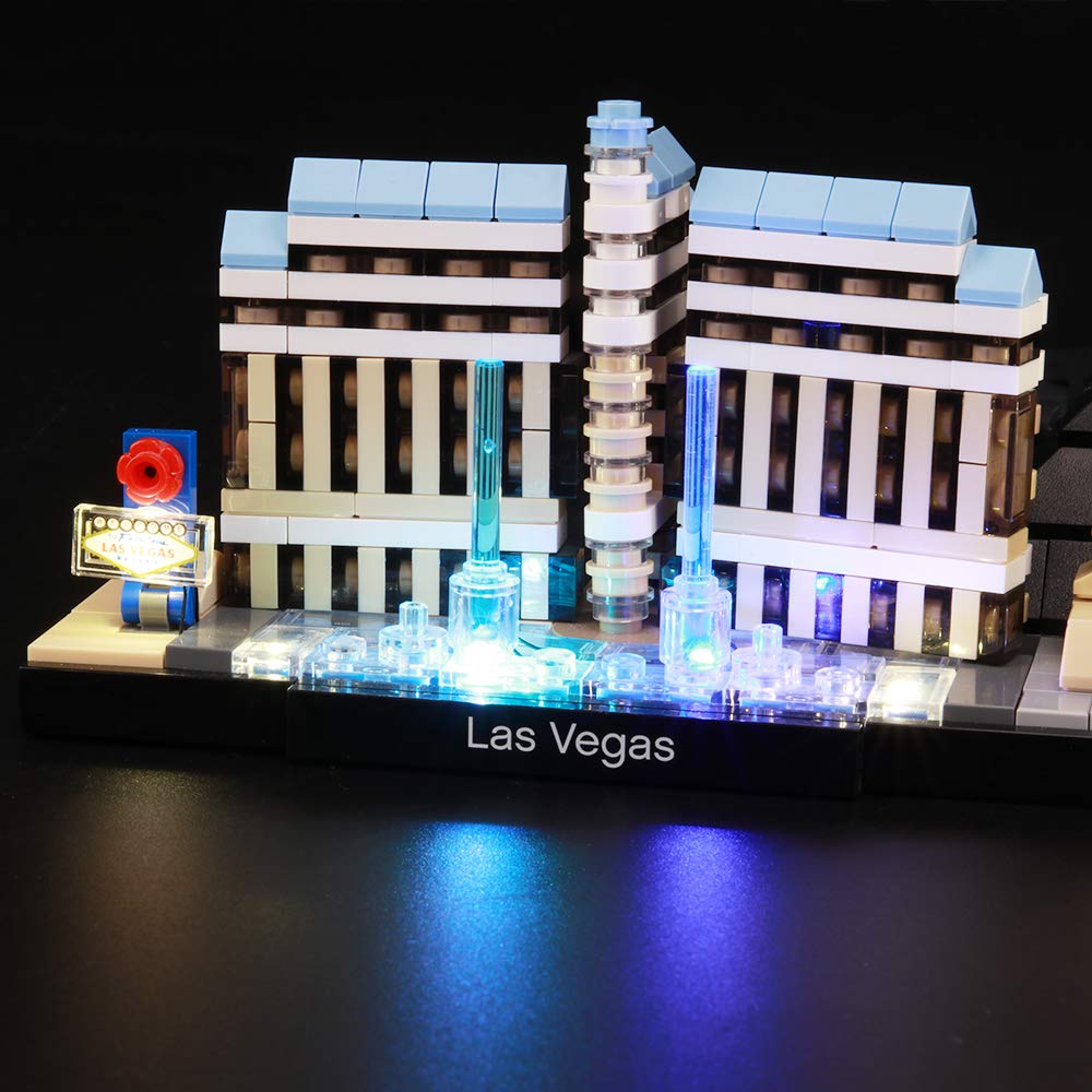 LIGHTAILING Light Set for (Architecture Las Vegas) Building Blocks Model - Led Light kit Compatible with 21047(NOT Included The Model)