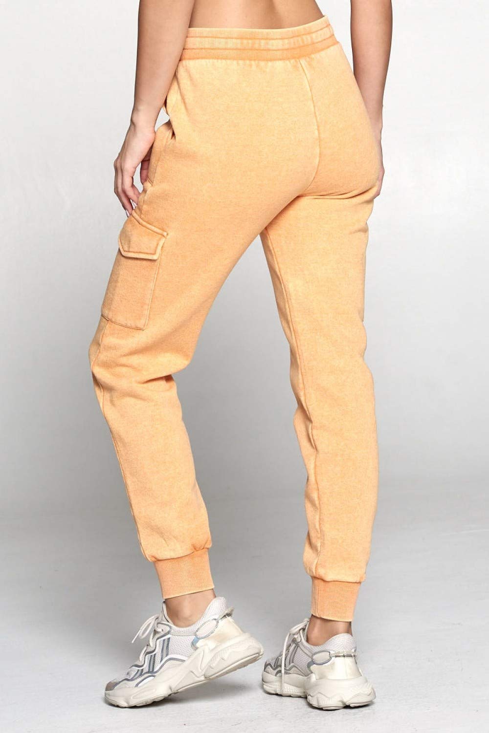 Khanomak Women's Cargo Jogger Pant Yellow Small