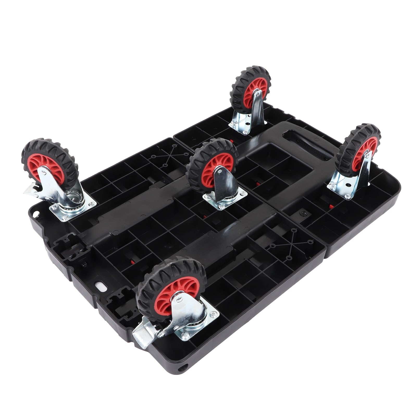 Portable Dolly Cart with Rubber Wheels, Retractable Handle, 264lbs Capacity for Transportation Luggage Mobile Travel Office Use