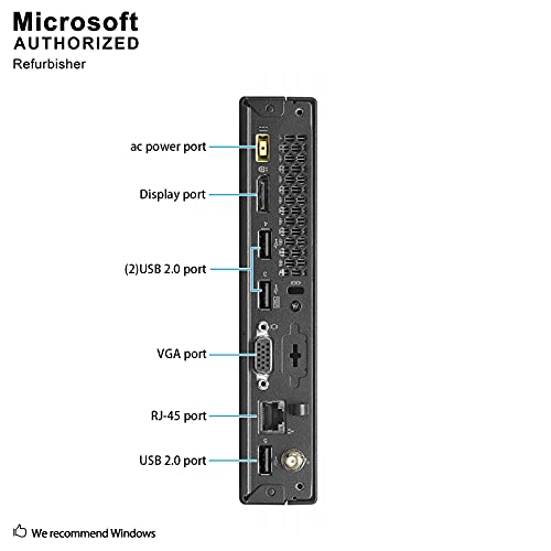 Lenovo ThinkCentre M73 Tiny Business Desktop Computer, Intel Core 4th Gen 2.9GHz, 4G DDR3, 500G, WiFi, USB 3.0, VGA, DisplayPort, Win 10 Pro 64-Bit Supports English/Spanish/French(Renewed)
