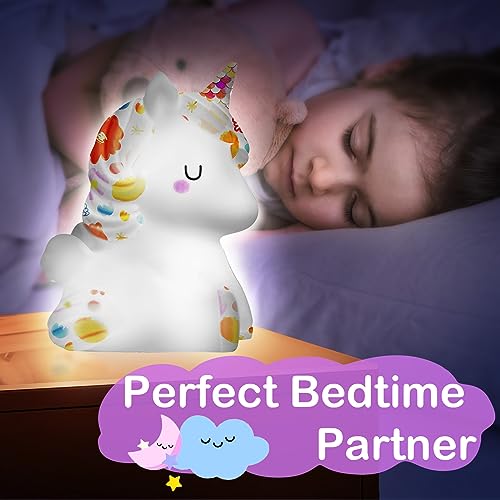 Innorock Unicorn Night Light Paint Kit Arts Crafts for Kids Ages 3-9