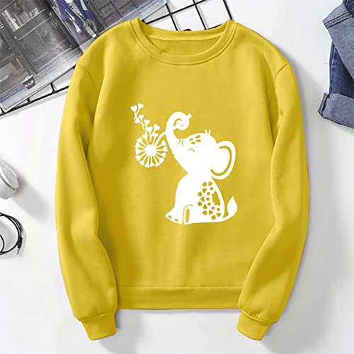 Tops For Women 2022 Plain Fashion Hoodies Large Size Slouchy Sweatshirt Flowy All-match Pullovers Baseball T-Shirt Yellow