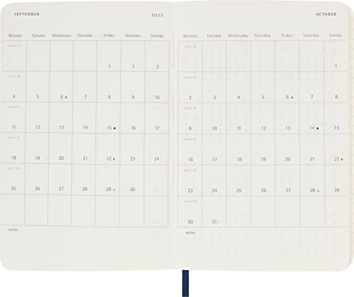 Moleskine Classic 12 Month 2023 Weekly Planner, Soft Cover, Pocket (3.5" x 5.5"), Black