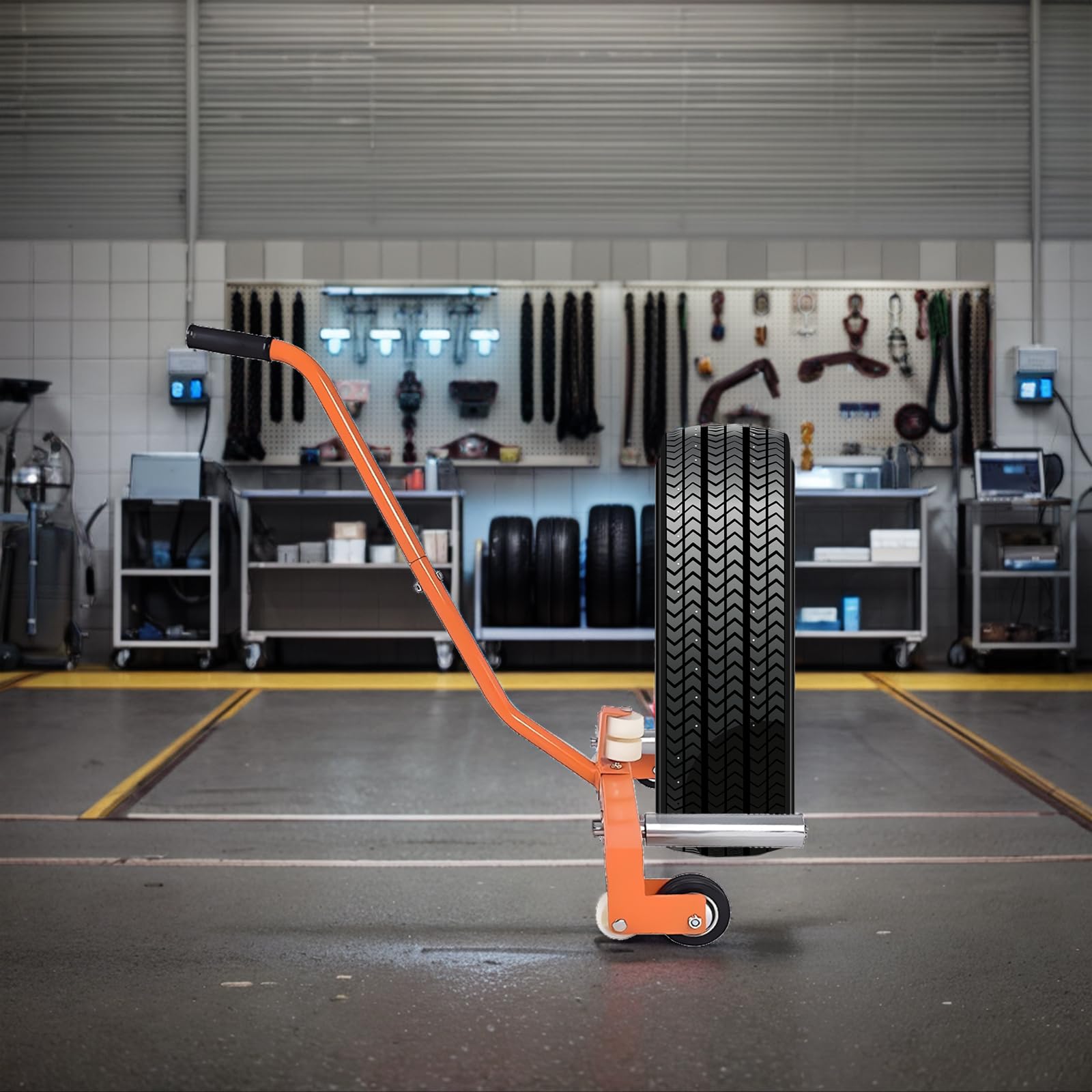 ZHAIUPON Tire Wheel Dolly Heavy Duty Adjustable Tire Moving Tool Cart Dollies for Wide Tires, Car Workshop Garage