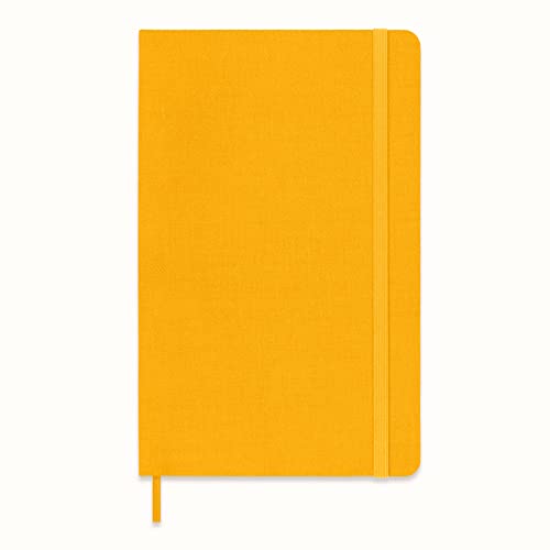 Moleskine Classic Notebook, Hard Cover, Large (5" x 8.25") Ruled/Lined, Orange Yellow (Silk), 240 Pages