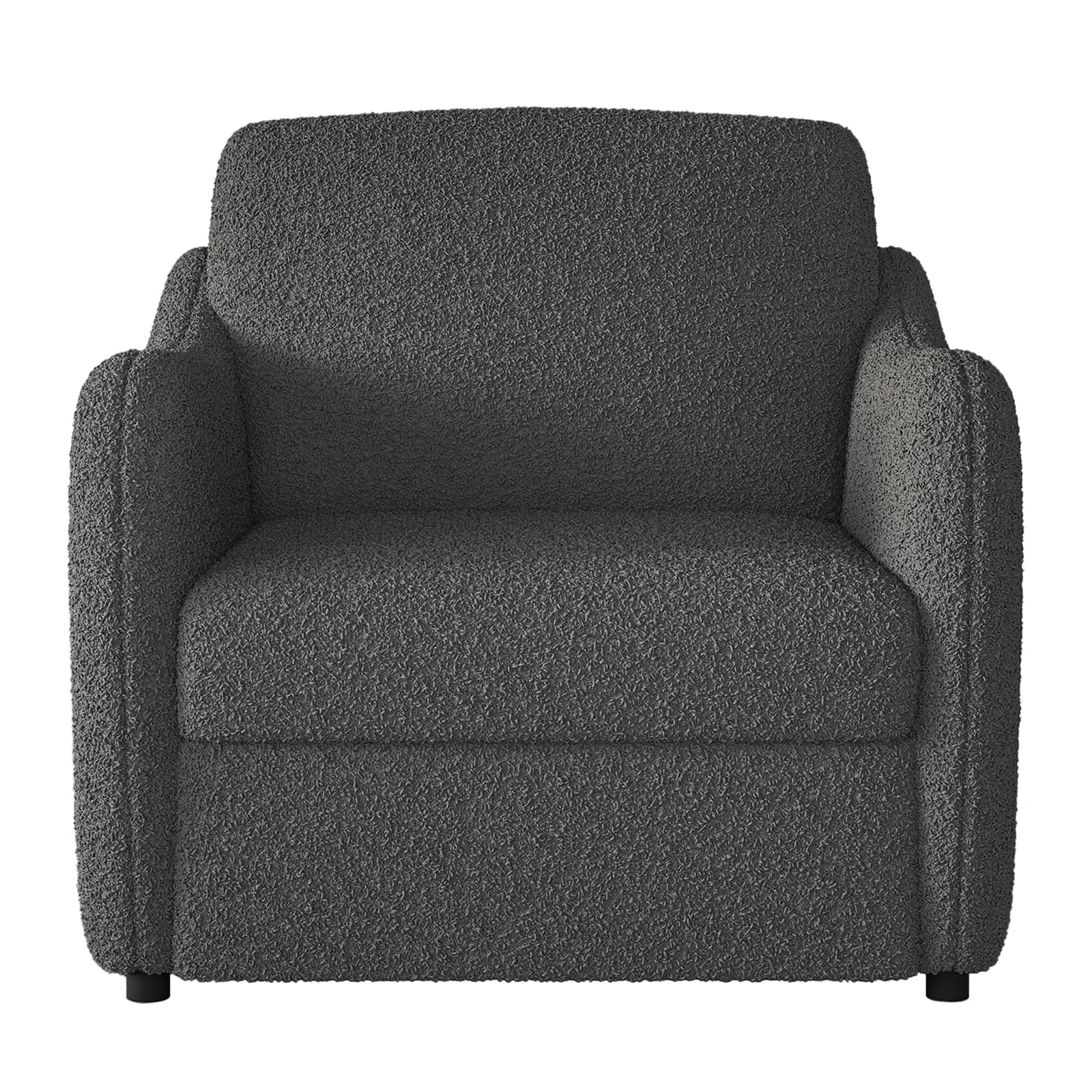 VanAcc Modern Sofa, 3 Seater Sofa with Curved Armrest, Extra Deep Sofa with Bridgewater Style, Comfy Sofa Couch for Living Room, Boucle Grey Couch