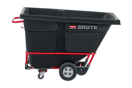Rubbermaid Commercial FG130500BLA Forkliftable Polyethylene Dump Truck, 850-Pound Capacity, Black