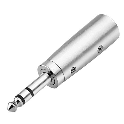 JOMLEY xlr to 1/4 Adapter,6.35mm TRS Stereo to XLR Male Plug Balanced Cable Adapter - 2 Pack