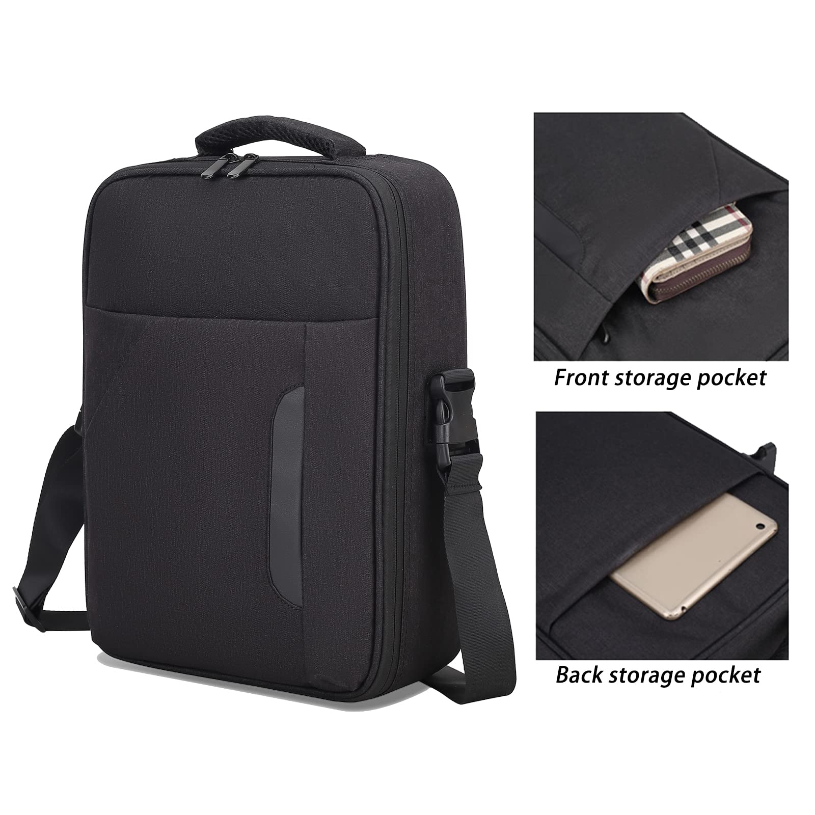 Mini 3 Pro Carrying Case with Strap, Portable Travel Storage Bag for DJI Mini 3 Pro, Compatible with RC/RC-N1 Remote Controllers and Other Accessories.