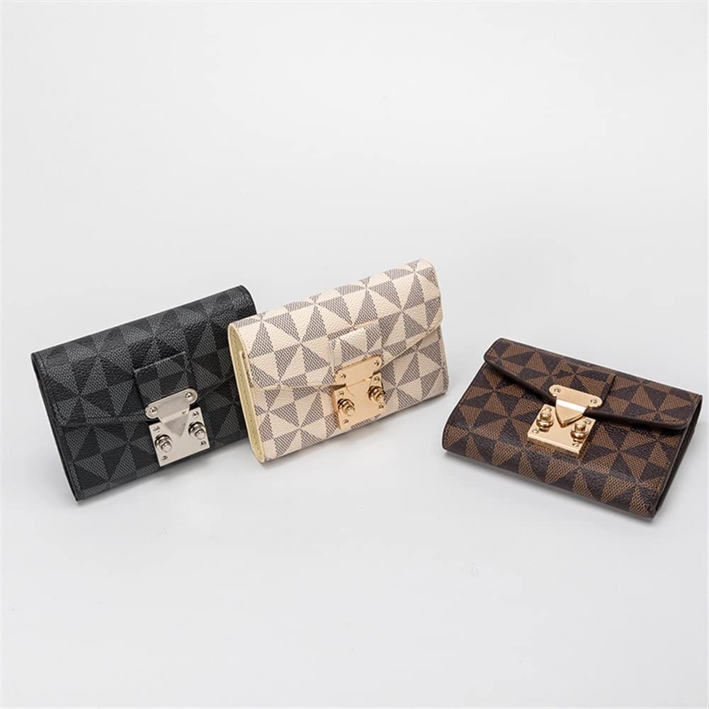 RSJYS Women's Short Multi-Card Anti-Degaussing Folding Wallet (Color : White, Size : One Size)