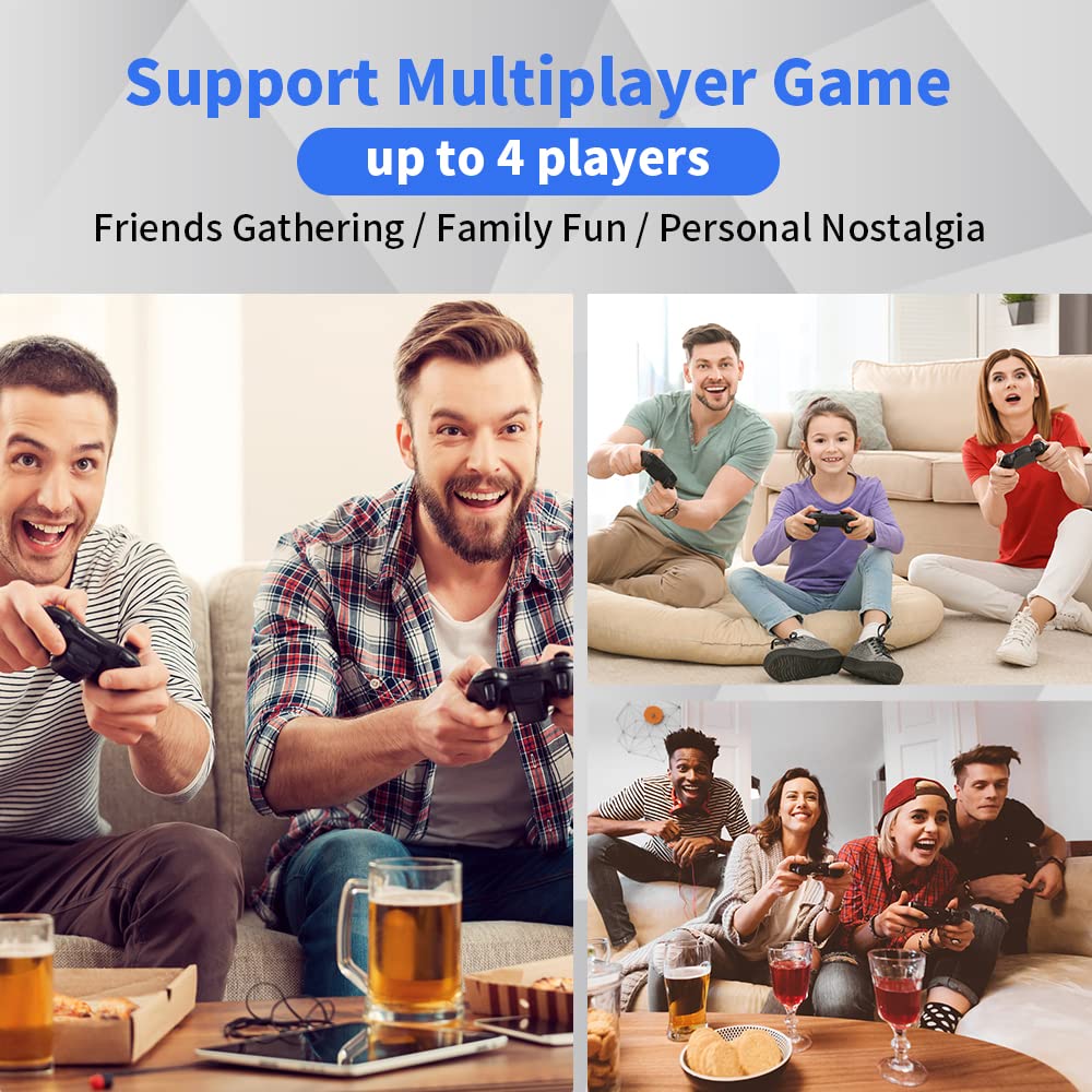 Retro Game Console X3 with built in 45,971 Classic Games, Emulator Console with EmuELEC 4.5 Game System, Plug and Play Video Games for TV, Video Game Console Preload 76 Emulators, S905X3 Chip