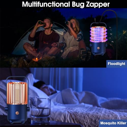 Stingmon Bug Zapper Outdoor Indoor, Electric Rechargeable Mosquito Zapper Fly Zapper, IPX4 Waterproof Insect Fly Trap, Mosquito Killer Lamp for Home, Backyard, Patio, Camping