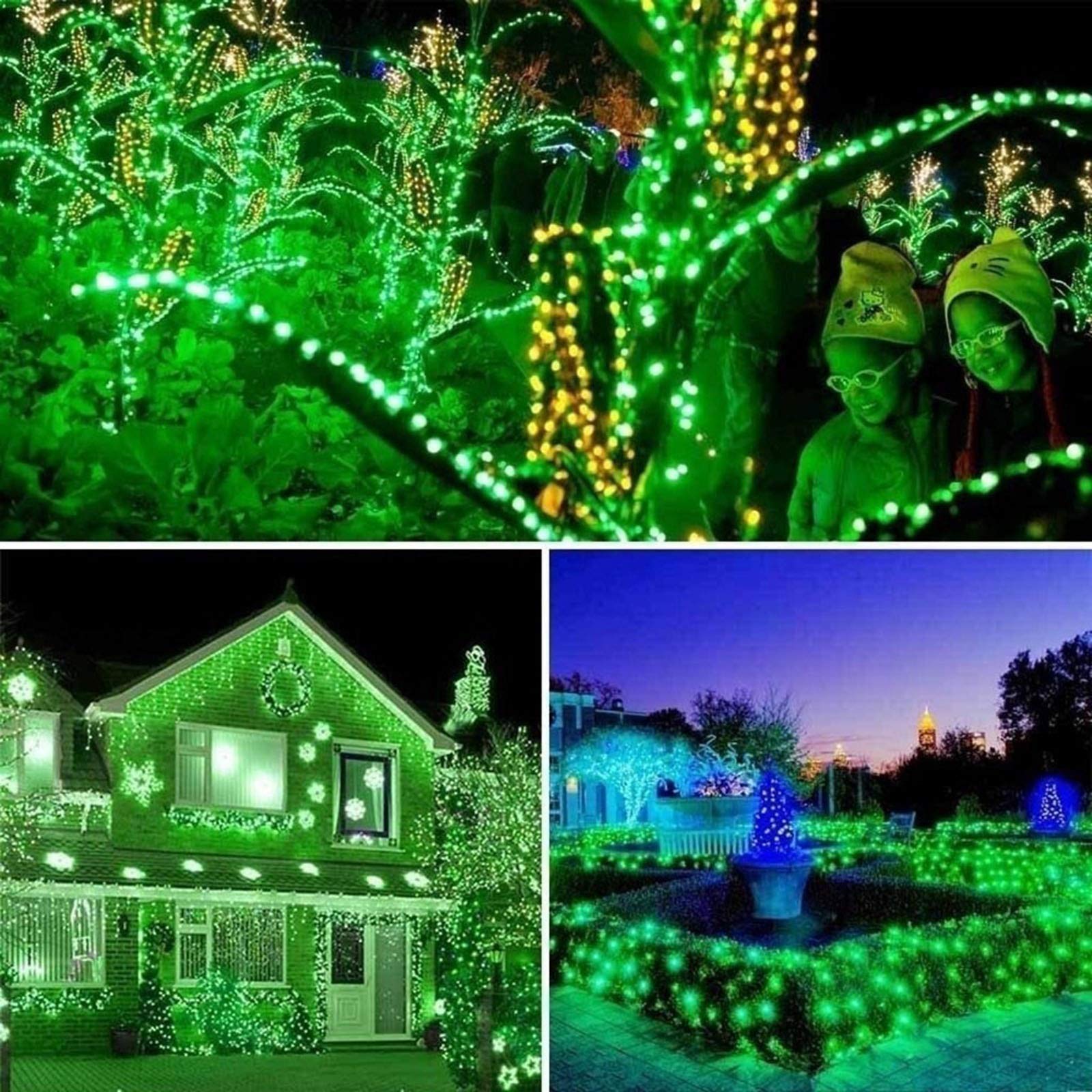 LIUPENGWEI 8Modes Solar Power Fairy String Lights Outdoor Decorative Light Waterproof IP65 with Light for Garden Home Wedding Party Christmas Halloween Decoration Lights String Garden Ghost Light