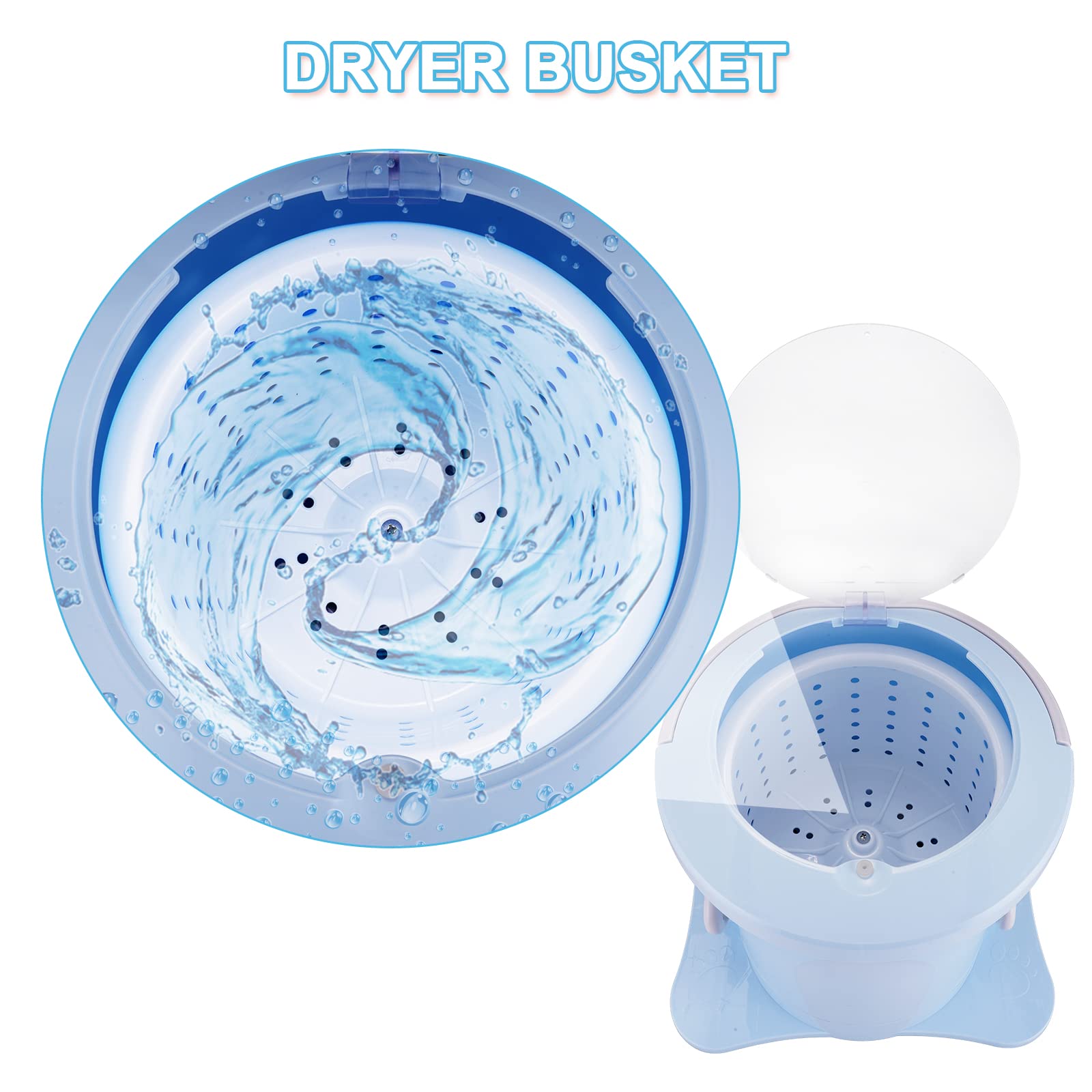 Manual Clothes Dryer Portable Mini Dryer Compact Spin Dryer Non electric Laundry Dryer for RV, Camping, School, Apartment, Dorm (Green)