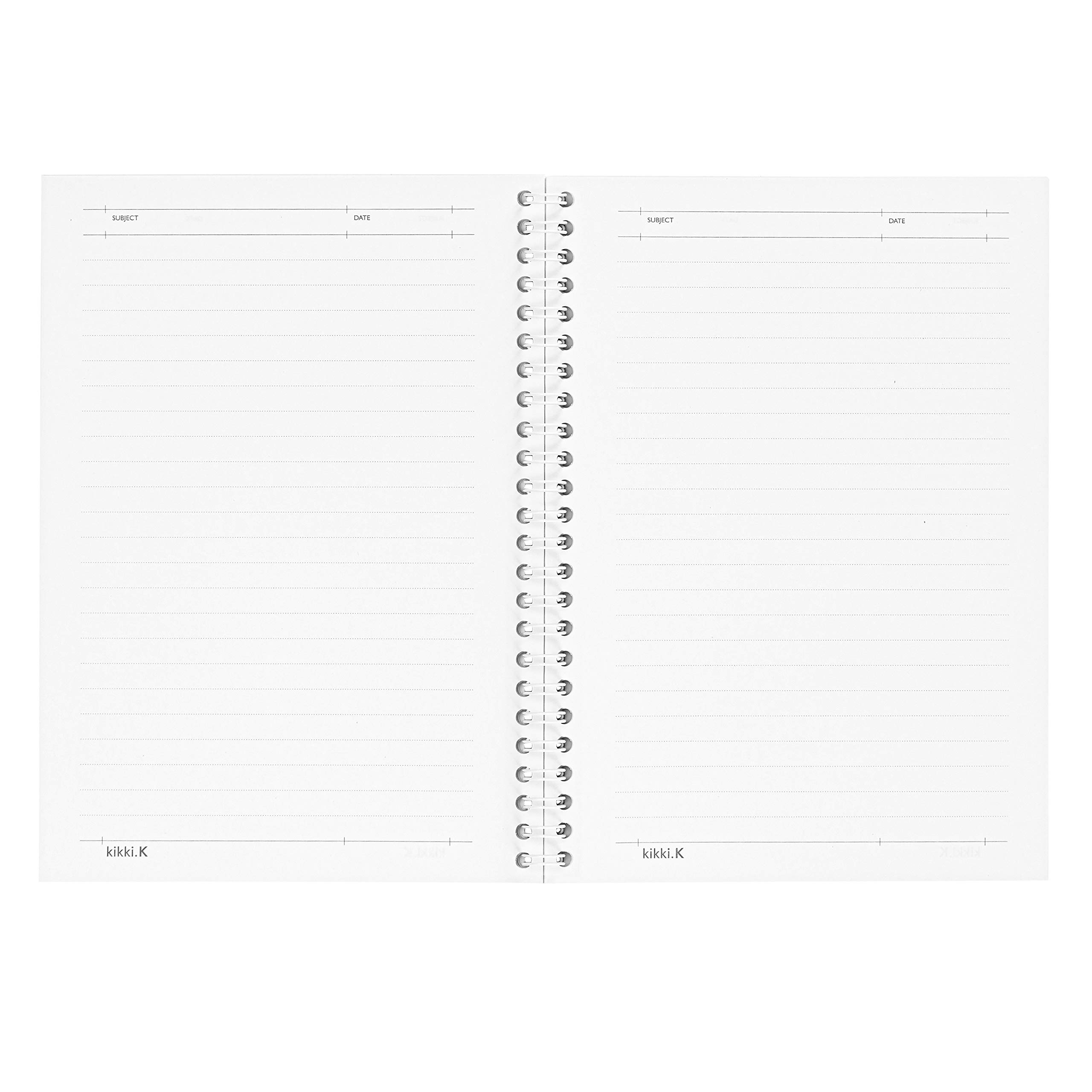 kikki.K Back to School Designer Collection - A5 Spiral Notebook Vanilla, 120 Daily Planning Pages, Features Soft Paper Cover, Measures 5.91" L x 8.27" W x 0.24" H
