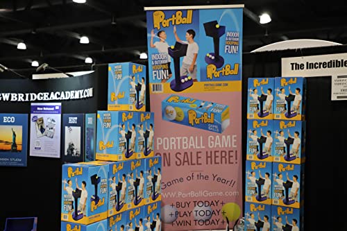 PortBall Game Unit - Includes Official 3-Ball Set and 1-Game Unit - Bouncing Indoor & Outdoor Sport, Great Gift for Birthdays, Fun Game for Teens and Adults