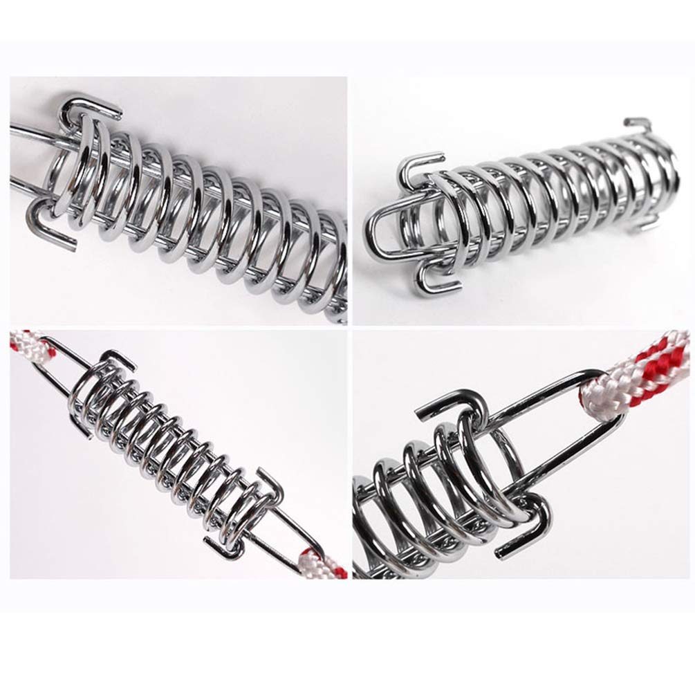 LIOOBO 5Pcs Tent Fixed Buckle Wind Rope Buckle Steel Fixed Buckle Tent Wind Spring for Camping Hiking